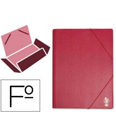 Folder liderpapel rubbers three flaps plastic folio red
